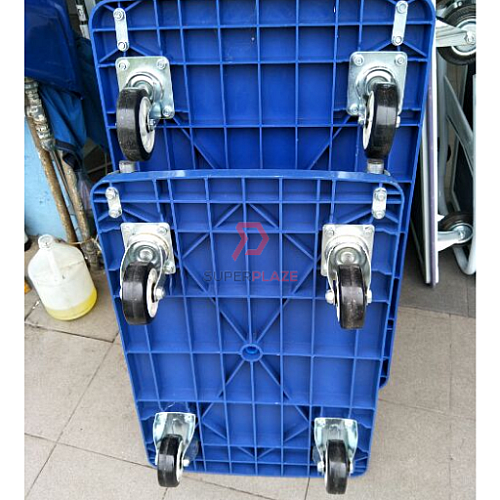 200kg Heavy Duty Plastic Platform Trolley Troli Cart Hand Truck Trolley ...