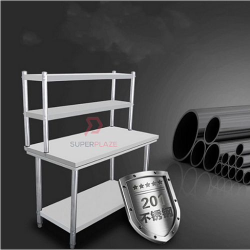 L150xW30xH60cm 2 Layers Heavy Duty Kitchen Overshelf Working Table ...