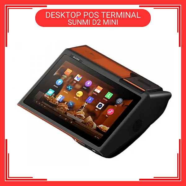 Sunmi D2 Mini Desktop POS Terminal Printer With Build in 2D Scanner ...