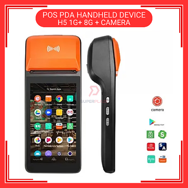 H5 Android 8.1 1G Plus 8G Plus Camera Mobile Handheld POS PDA Receipt ...