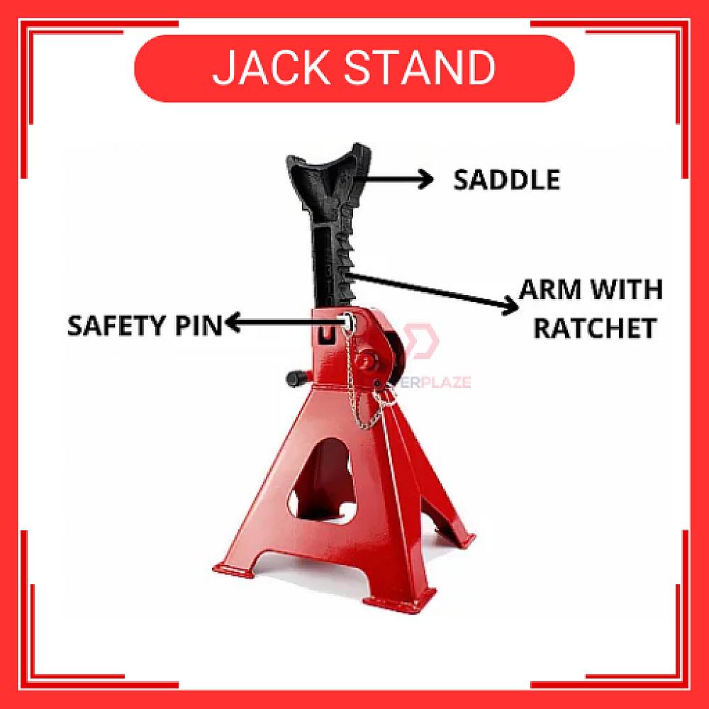 3Tan Jack Stand Dengan Pin Keselamatan Alat Pembaikan Boleh Laras Heavy ...