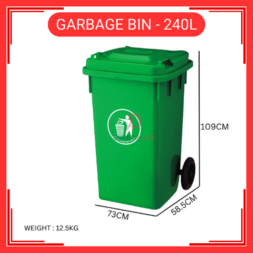 240 Liter Plastic Dustbin Tong Sampah 垃圾桶
