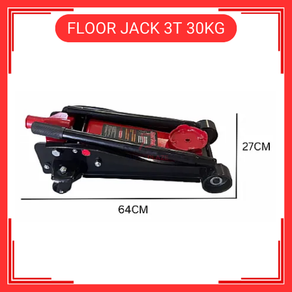 Floor Jack 3T 30KG Jek Tayar Kereta 3T 30KG Hydraulic Jack Kereta