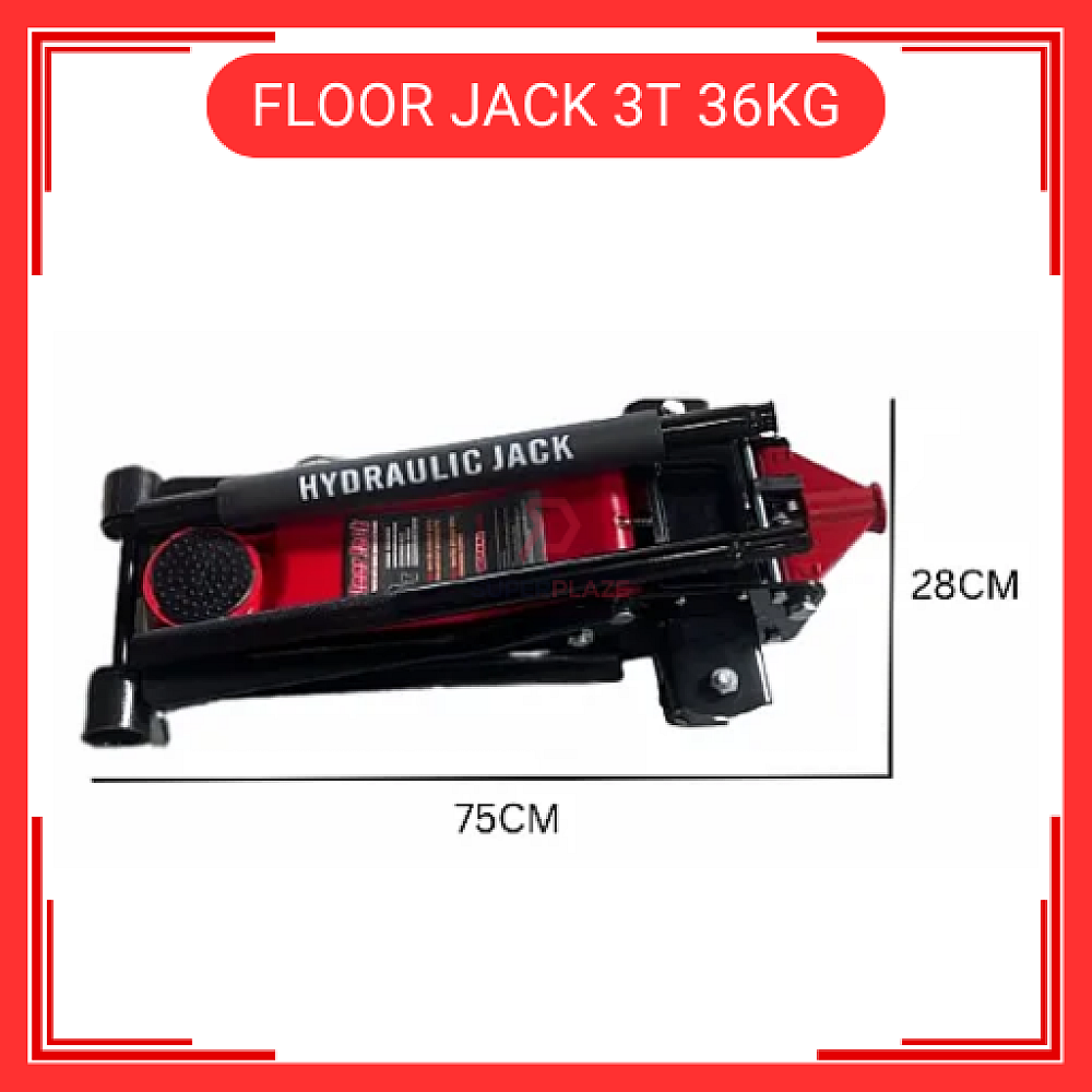 Floor Jack Low Profile 3T Double Pump 36KG Jek Tayar Kereta Low Profile ...