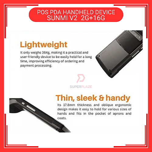 SUNMI V2 2G Plus 16G 4G WiFi Android 7.1 Mobile Handheld POS PDA ...